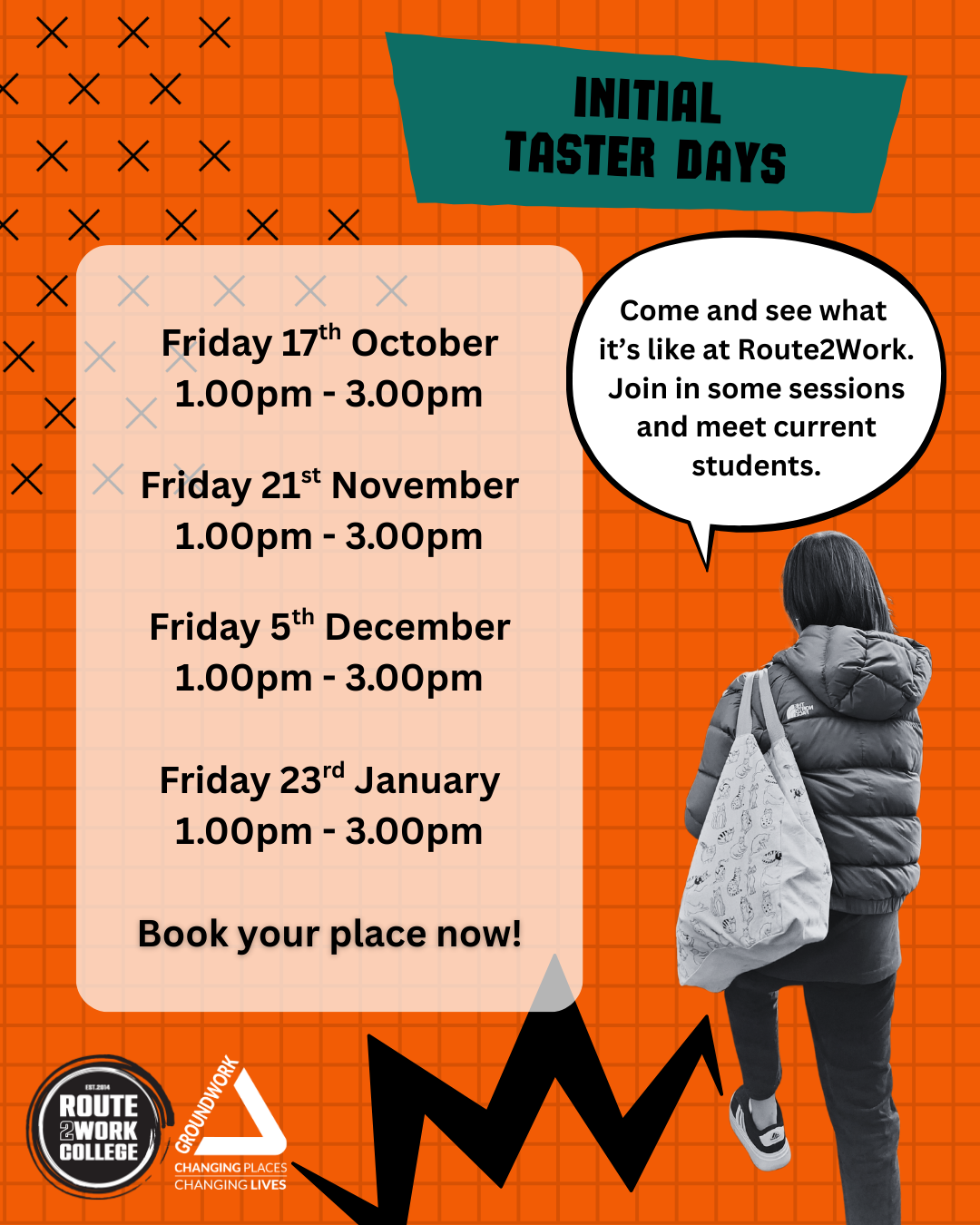 Open Events and Taster Days 2025/6 – Route2Work